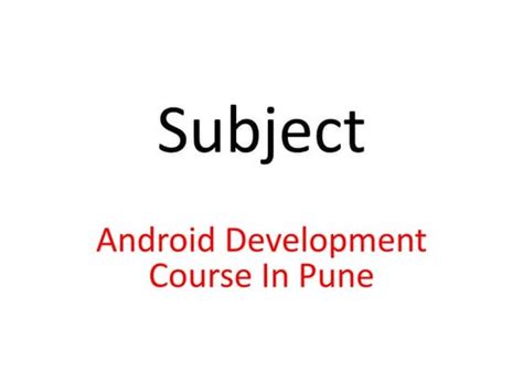 Android Basic Course Pdf