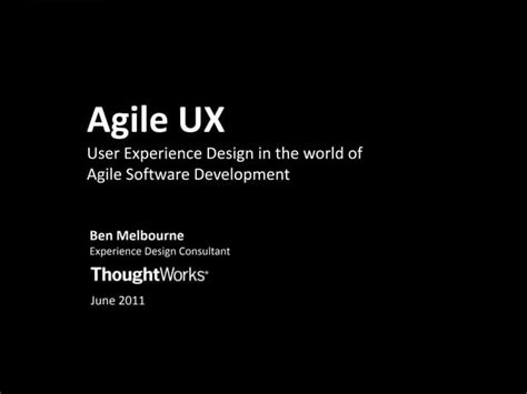 agile ux user experience design in the world of agile software