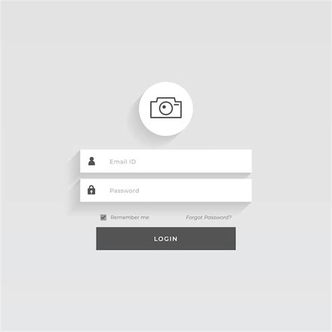 Free Vector User Friendly Login Page Form Template Member Profile Access