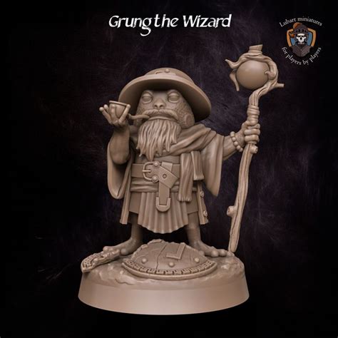 3d Printable Grung The Wizard By Lubart Miniatures