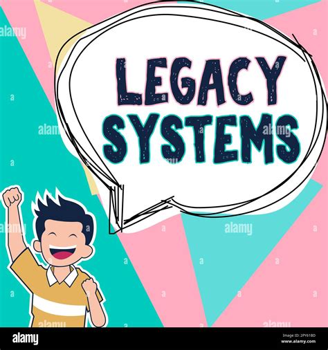 Sign Displaying Legacy Systems Internet Concept Old Method Technology Computer System Or