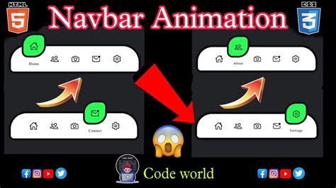 Navbar Animation Program Using Html And Css Html Css Javascript