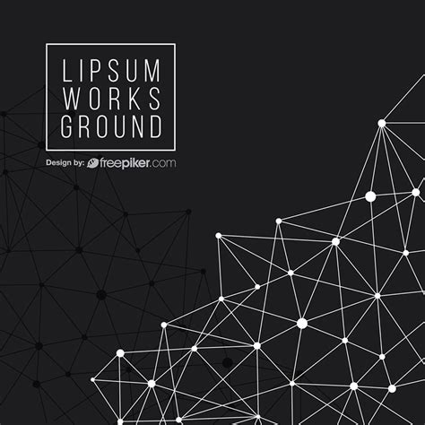 Freepiker Geometric Abstract Polygon Black Background