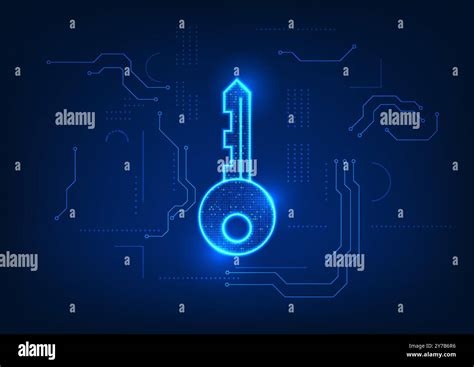Technology Background Of The Key Inside Is A Numeric Code With A