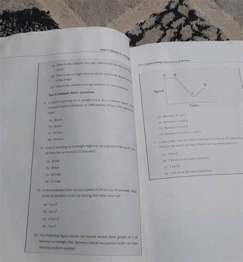 part ii multiple choice questions 13 a train is traveling on a straight