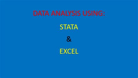 Do Data Analysis Using Stata And Excel By Rmastermind Fiverr