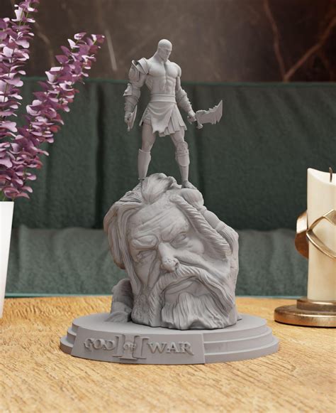 Kratos And Zeus Figurine Statue God Of War Figure Divine Warrior After