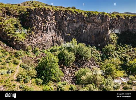 Basalt Columns In Garni Gorge Know As Symphony Of Stones In Armenia Geological Formation Of