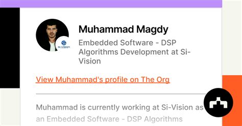 Muhammad Magdy Embedded Software Dsp Algorithms Development At Si