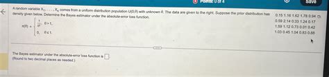 solved a random variable x1 dots xn ﻿comes from a uniform