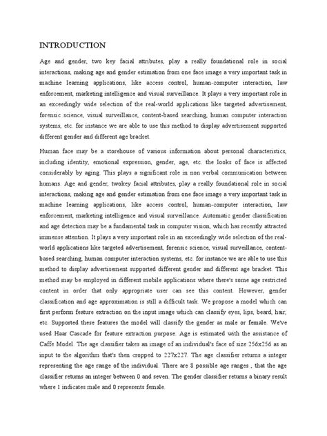 Age And Gender Detection 2 Pdf Emerging Technologies Neuroscience