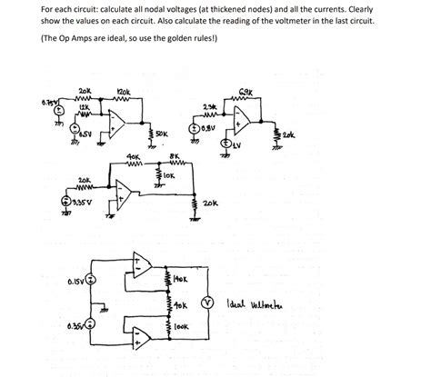 For Each Circuit Calculate All Nodal Voltages At
