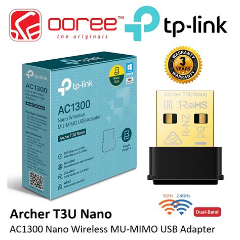 Tp Link Archer T3u Nano Ac1300 Nano Wireless Mu Mimo Usb Adapter With