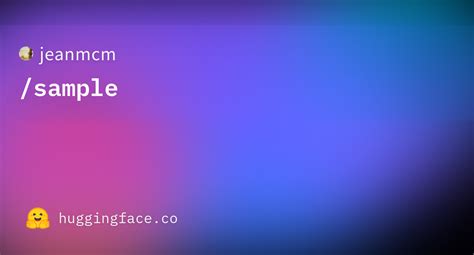 Jeanmcm Sample · Datasets At Hugging Face