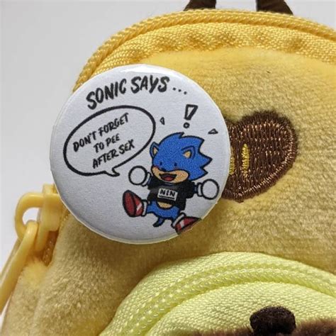 Sonic The Hedgehog Button Pin Etsy