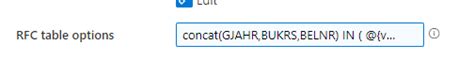 merge columns in rfc field optiond in azure adf stack overflow