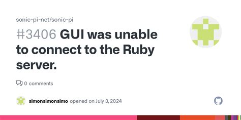 gui was unable to connect to the ruby server · issue 3406 · sonic pi