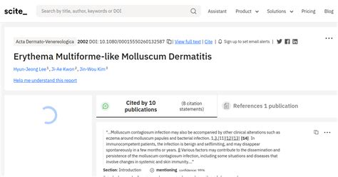 Erythema Multiforme Like Molluscum Dermatitis [scite Report]
