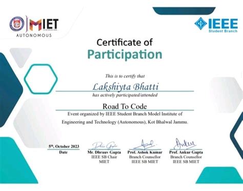 Lakshiyta Bhatti On Linkedin Ieee Coding Participation Code