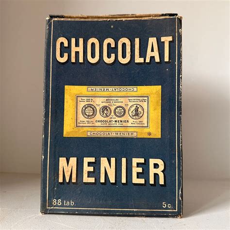 Original Chocolat Menier Antique Shop Display Box Quintessentially Fr
