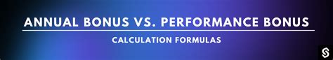 Annual Bonus Vs Performance Bonus Bonus Calculation Formula