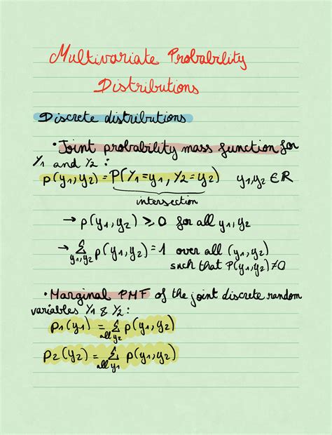 Multivariate Probability Distributions Apma 1650 Studocu