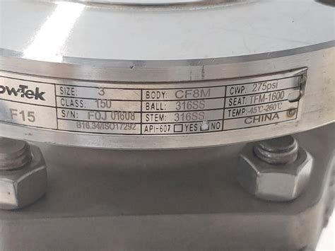 Flow Tek F15 Cf8m 3 150 2 Pc Ball Valve