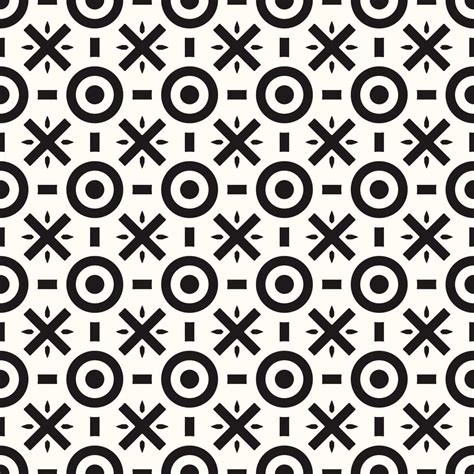 Vector Geometric Seamless Monochrome Pattern 9649930 Vector Art At Vecteezy