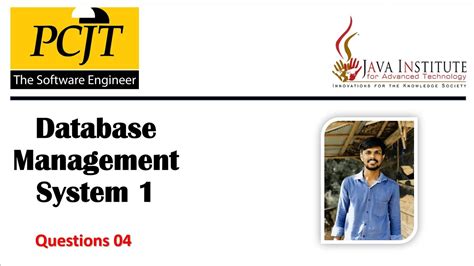 Dbms Question 4 Java Institute For Advanced Technology Youtube
