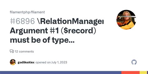 relationmanager gettablerecordtitle argument 1 record must be