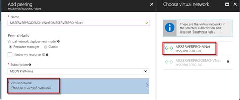 Configuring Azure VNet Peering By Using The Azure Portal MS Server Pro