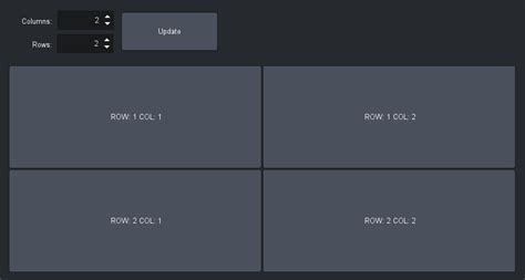 Dynamics Rows And Column Control In Dashboard Facility Control