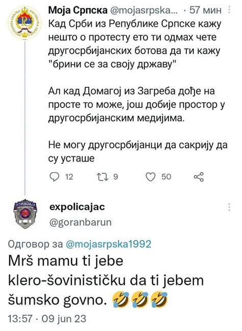 Наташа Станојловић On Twitter Горан Барун дезертер због чијег