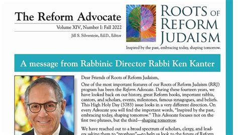 Reform Advocate Fall 2022 Edition Is Now Available