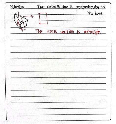 solved select the type of cross section formed when a right triangular