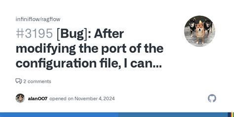 Bug After Modifying The Port Of The Configuration File I Can Log In