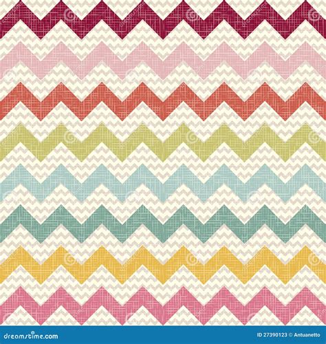 Seamless Color Chevron Pattern On Linen Texture Stock Vector Illustration Of Repeating