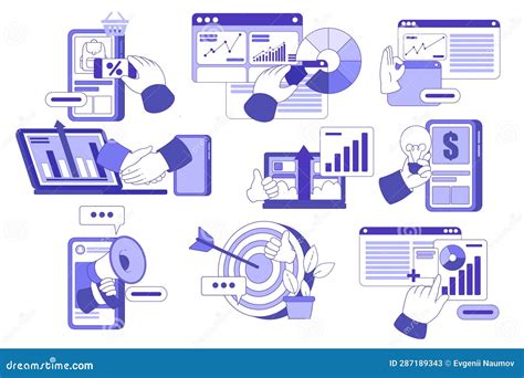 business and marketing with chart window screen target handshake and