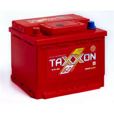 Аккумулятор автомобильный Taxxon Drive Euro 702062 6СТ-62 прям. 62 А/ч ...