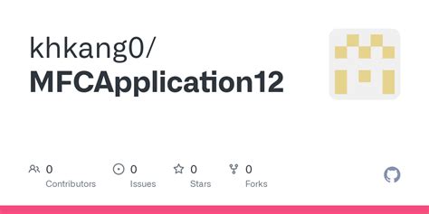 GitHub Khkang MFCApplication