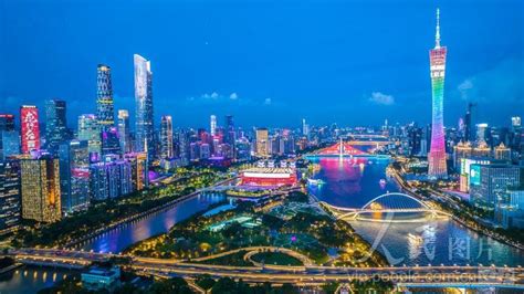 广东广州：夜游珠江 人民图片网