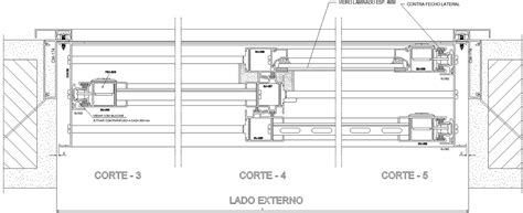 Sliding Window Details Autocad Dwg File
