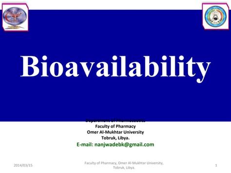 Bioavailability Ppt