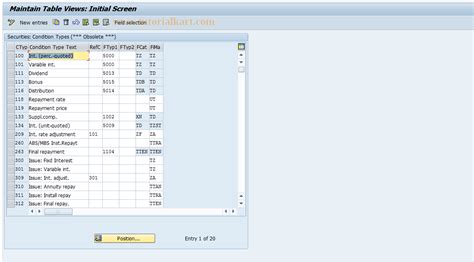 Fzce Sap Tcode Maintain Condition Type Dw