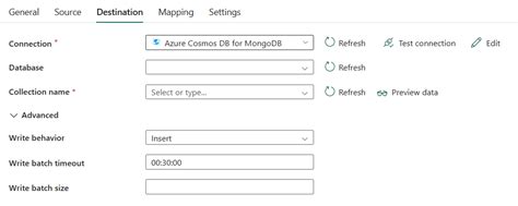 在复制活动中配置 Azure Cosmos Db For Mongodb Microsoft Fabric Microsoft Learn