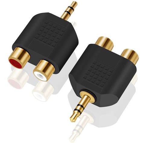ᐉ Аудио переходник miniJack 3,5 мм на RCA Addap MJ2RCA-01 для звукового ...