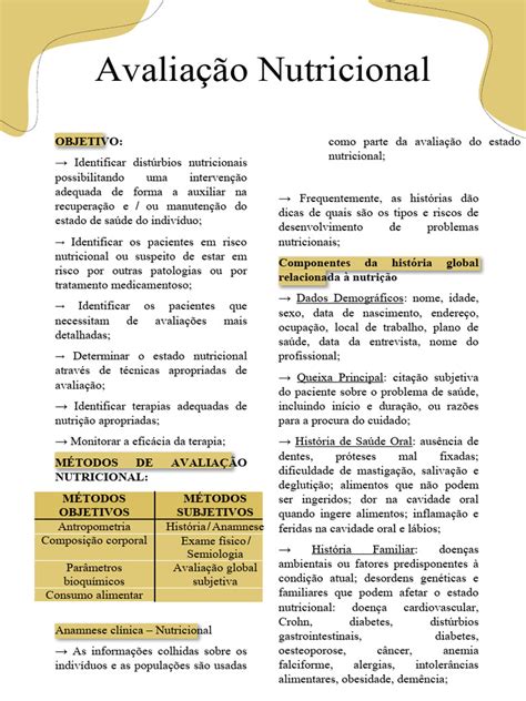Avaliação Nutricional Introdução Pdf