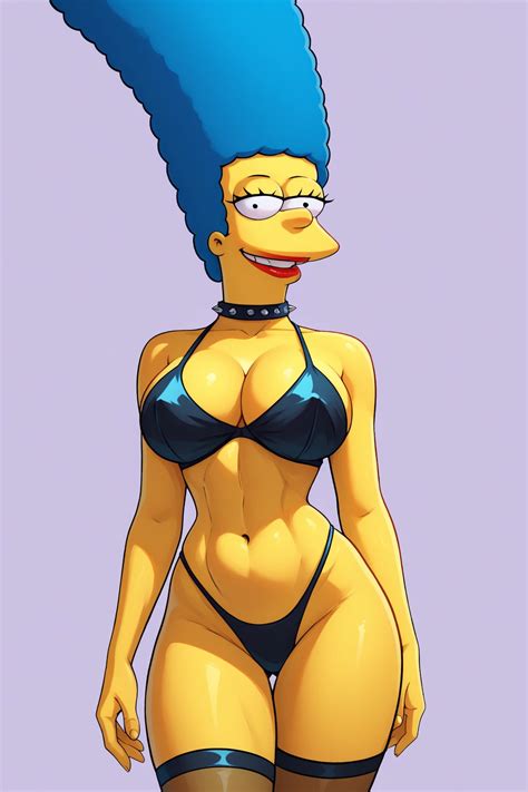Marge Simpson Smiling With A Super Sexy Body Big Breasts Seaart Ai