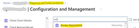 getting access restricted when accessing webapp using default domain