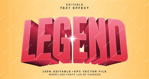 Premium Vector Editable Text Style Effect Legend Text Style Theme
